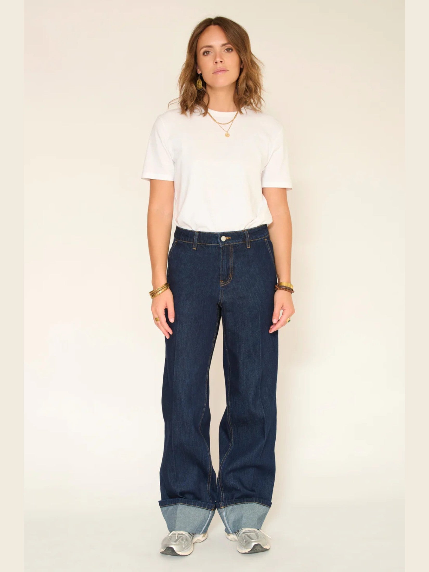 Jean OSAKA - MKT Studio | Wide-Leg Deep Blue Rinse Jeans