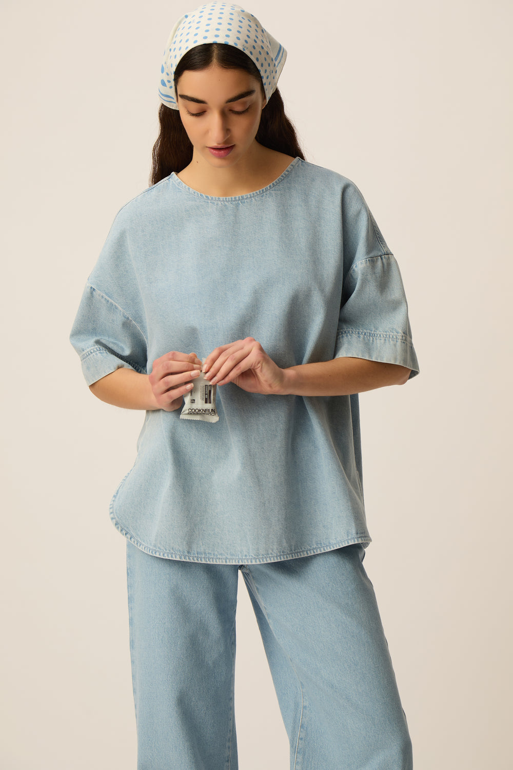 Loris Denim T-Shirt | Des Petits Hauts