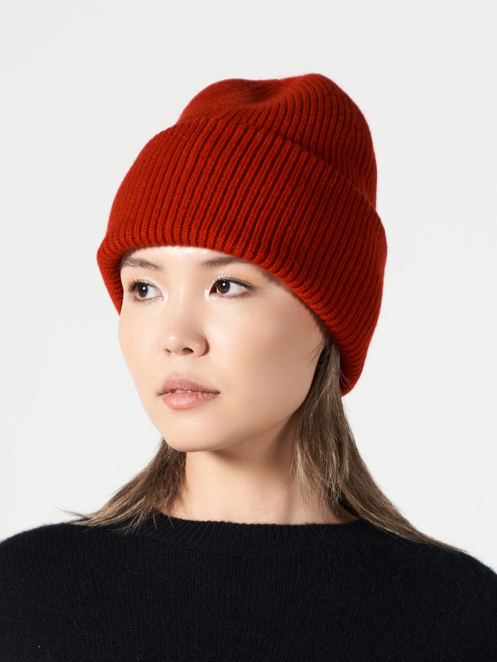 Cashmere Beanie - Rib-Knit Mongolian Cashmere | APRI:CITY